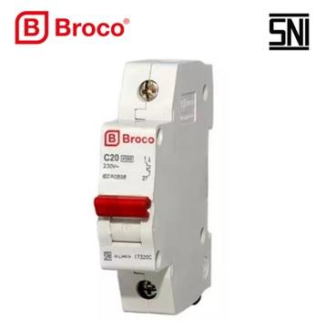 Jual BROCO MCB 1P SNI Original 2A, 4A, 6A, 10A, 16A, 20A, 25A, 32A, 40A - 20A (20 Ampere) - Kota ...