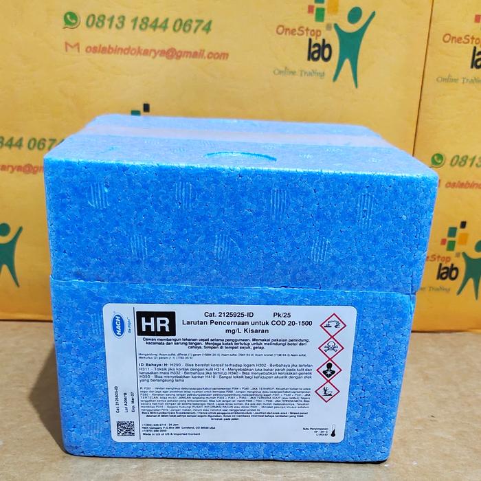 Jual HACH 2125925 COD Reagent HR Digestion Vials 20-1500 mg/L pk/25 ...