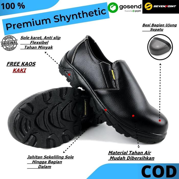 Jual Sepatu Safety Slip On Original Slop Kerja Septi Pria Wanita Ujung ...