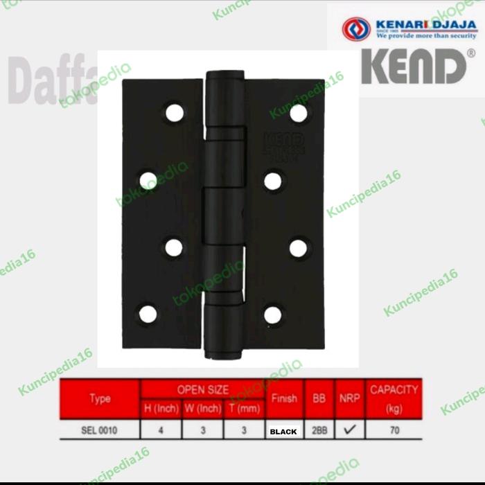 Promo Engsel Pintu 4" Original KEND Hinge SEL0010 (2BB) BLACK - SEL 0010 - Jakarta Pusat ...