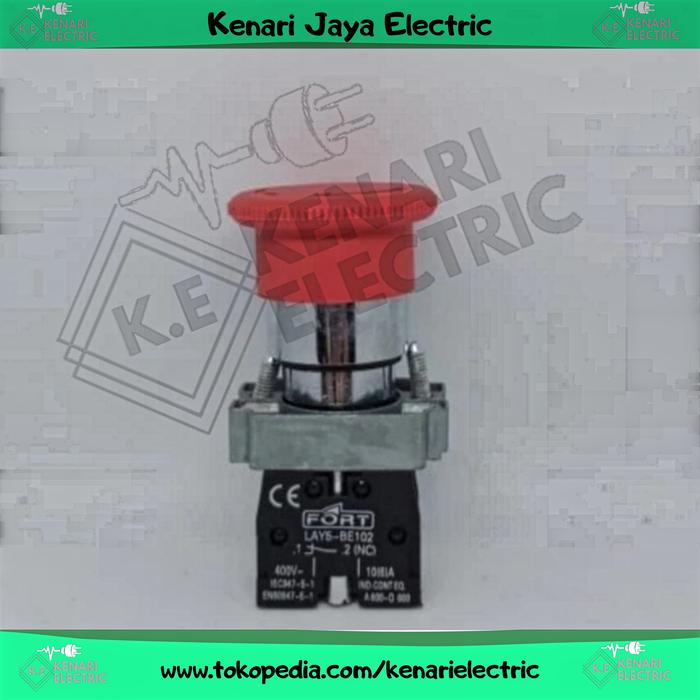 Jual Emergency Stop Fort 22mm LAY5-BC42 / Stop Emergency Fort 22mm ...