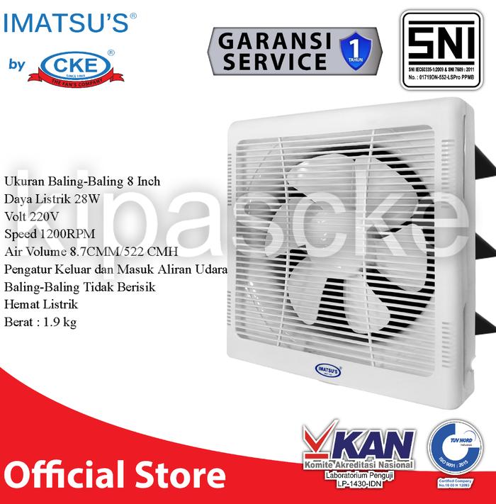 Jual Wall Exhaust/Hexos/Heksos Fan Dinding 8" Exhaust Fan Dinding 8 ...