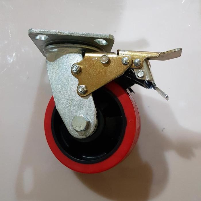 Jual Roda Pu Ranger Germany Heavy Duty 6 Inch (Putar + Rem ) - Jakarta ...