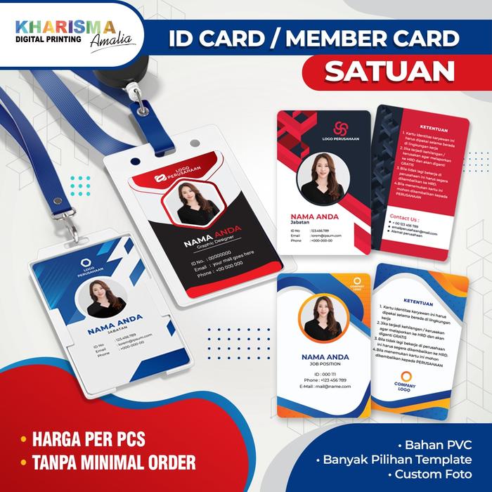 Jual CETAK ID CARD PVC MURAH PRINT KARTU MEMBER CARD SATUAN - Kab ...