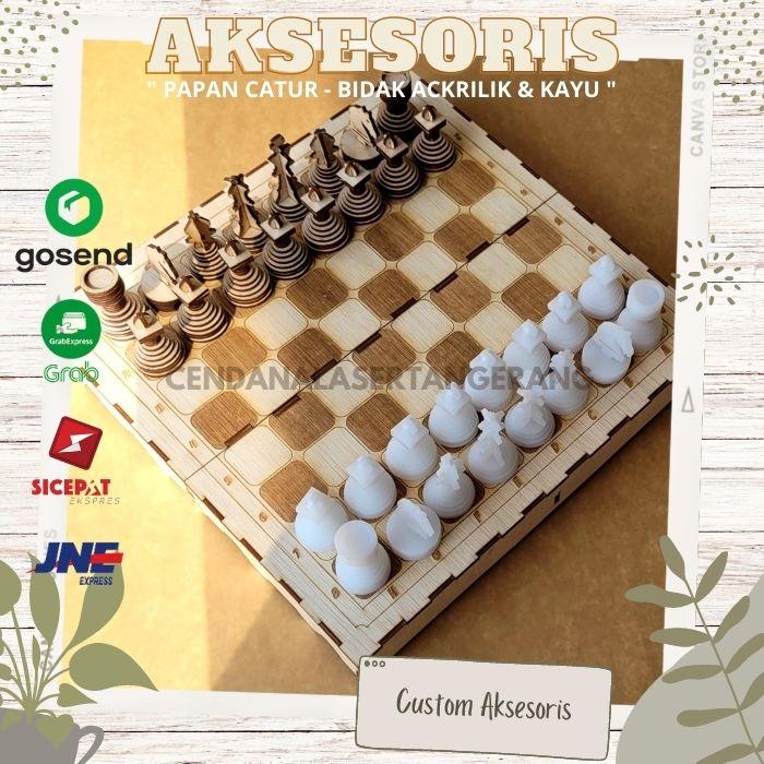 Jual CATUR UNIK - Board Game Plywood + Akrilik Cutting Laser 3mm - Kab ...
