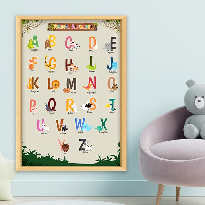 Jual Poster Edukasi Belajar Anak TK PAUD Huruf Abjad Alfabet ABC ...