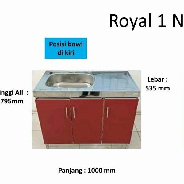 Jual royal kitchen set lemari dapur stainless sink 3 pintu bawah ...