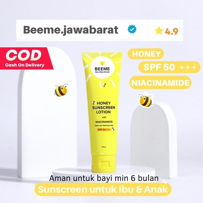 Jual Beeme Honey Sunscreen Lotion SPF 50 +++ with Niacinamide - Kab ...
