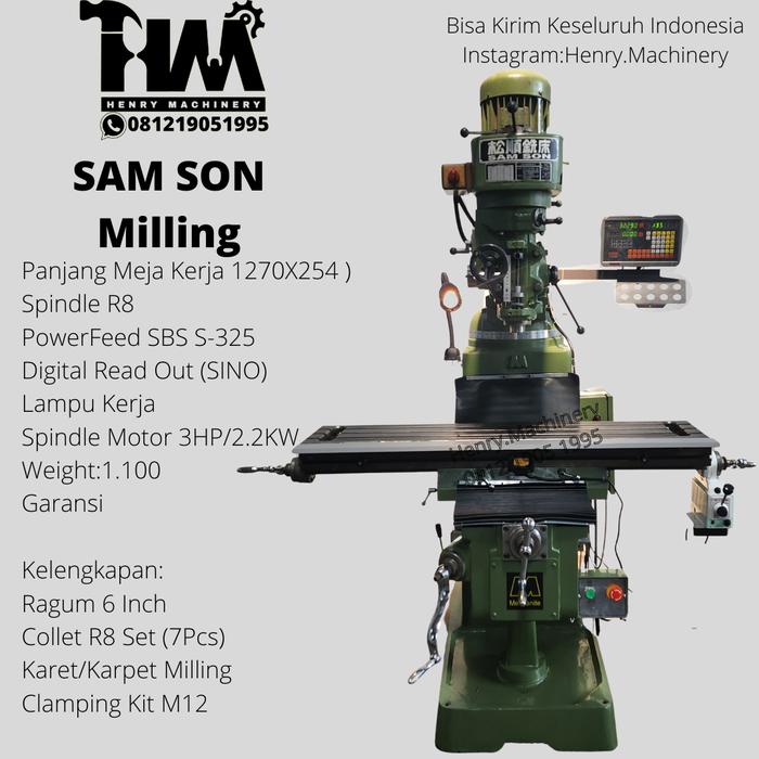 Jual Milling Sam Son/ Vertical Turret Milling Machine - Kab. Tangerang ...