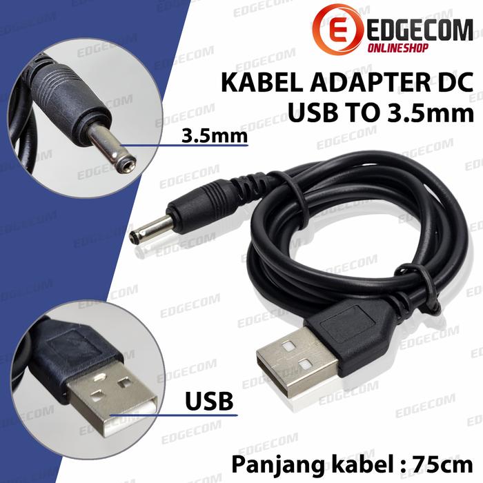 Jual Kabel USB 5V to DC 3,5mm / Kabel Power 5V1A - Jakarta Pusat ...