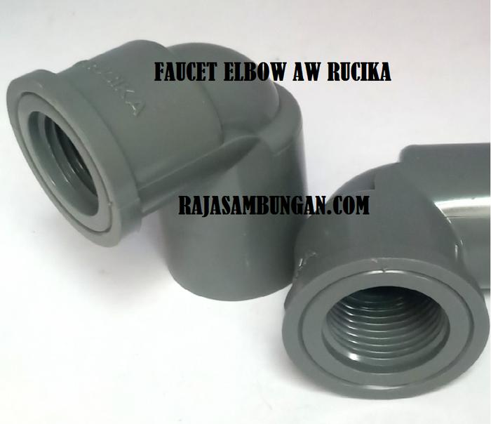 Jual Faucet Elbow 1/2 inch AW Knie Drat Dalam PVC Sambungan Pipa Rucika ...