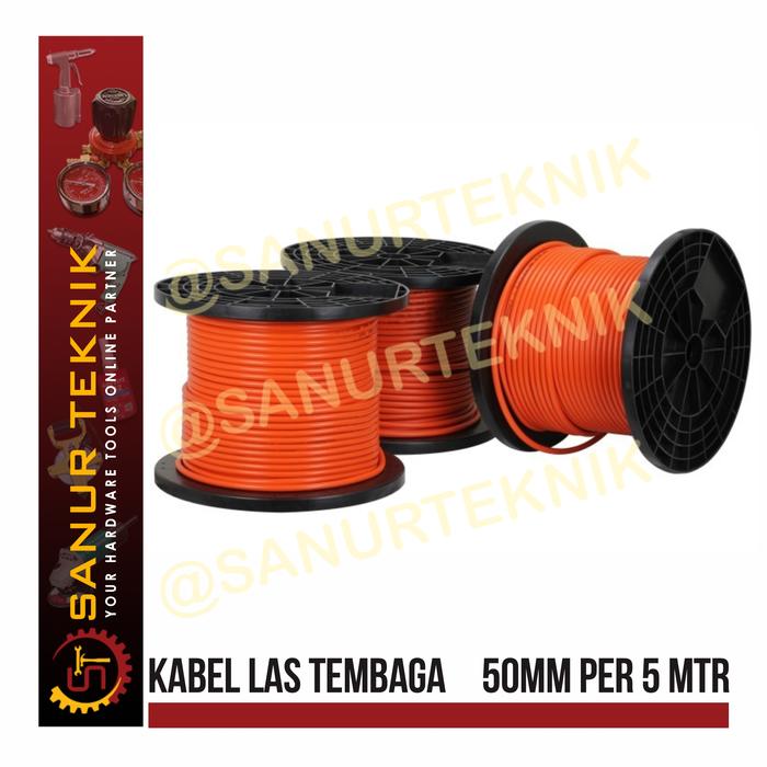 Jual POWERFLEX POWER FLEX Welding Cable / Kabel Las Tembaga 50mm per 5 ...