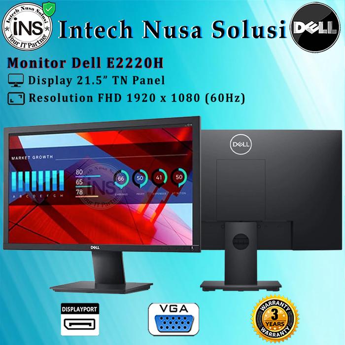 Jual Dell LED Monitor 22" Inch E2220H Dell E Series Monitor 3Yr ...