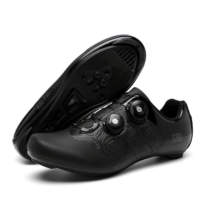 Jual Sepatu sepeda cleat Tabolu Roadbike MTB Black White Red - Hitam ...