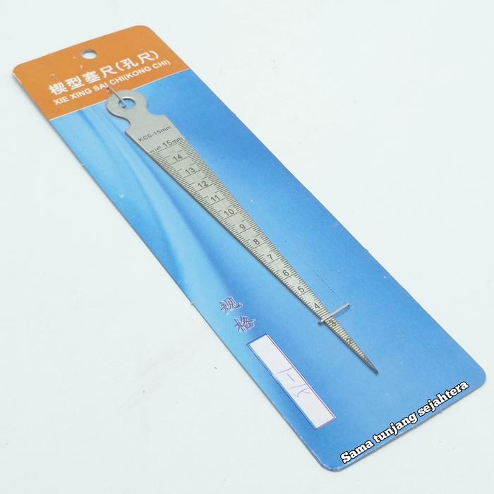 Jual TAPER GAUGE 15 CM / MISTAR PENGGARIS LANCIP ALAT PENGUKUT LUBANG ...