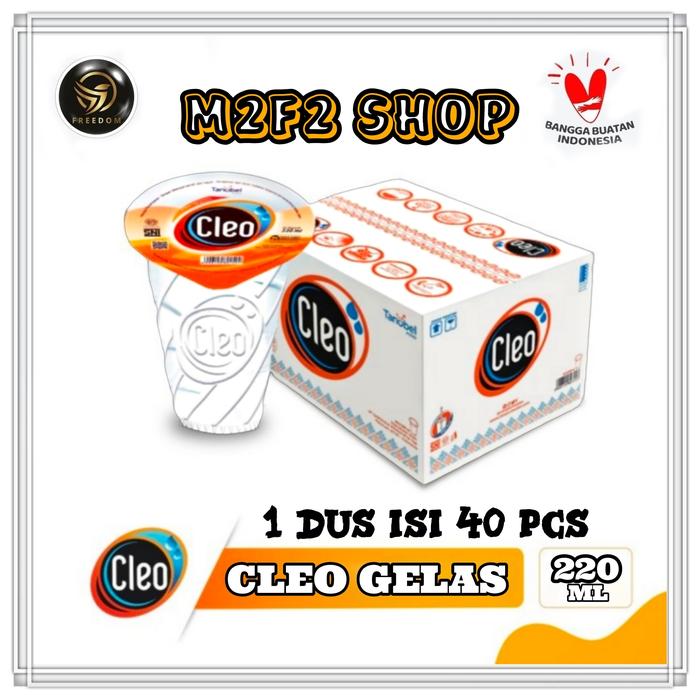 Jual Air Mineral Cleo Gelas Plastik - 220 ml (Harga Karton) - Jakarta Pusat - M2F2 Shop | Tokopedia