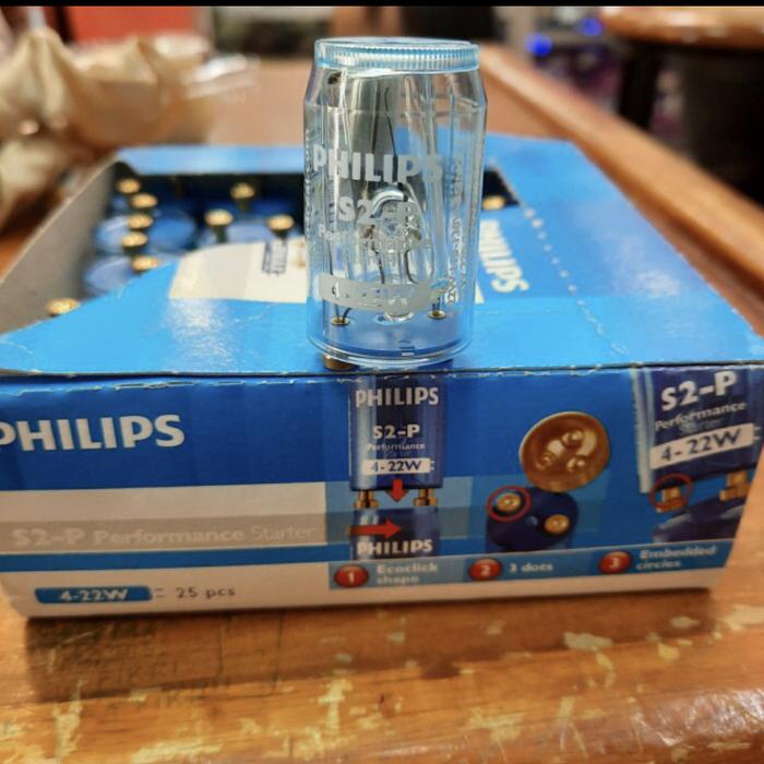 Jual Starter Lampu TL Philips S2-P Stater Neon 4-22W Watt Ukuran S2P S ...