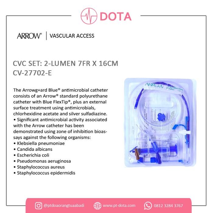 Jual ARROW Central Venous Catheter (CVC Set) Double Lumen 7FR x 20cm ...