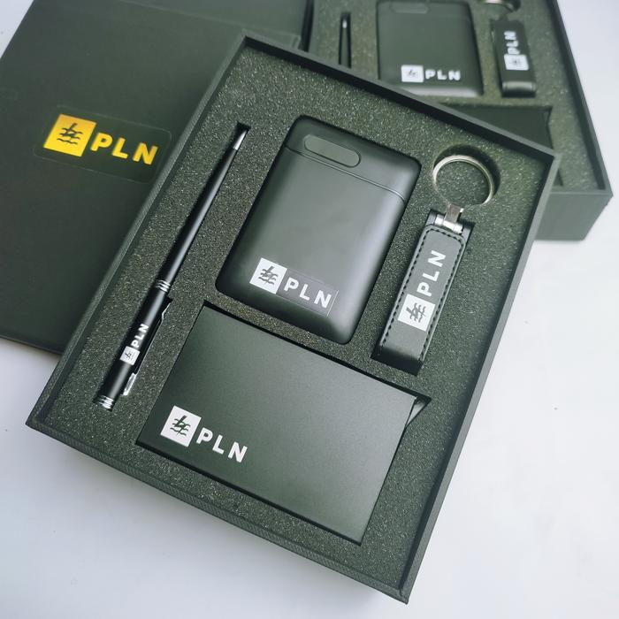 Jual Gift Set Box Souvenir Powerbank - pulpen - flashdisk Hampers ...