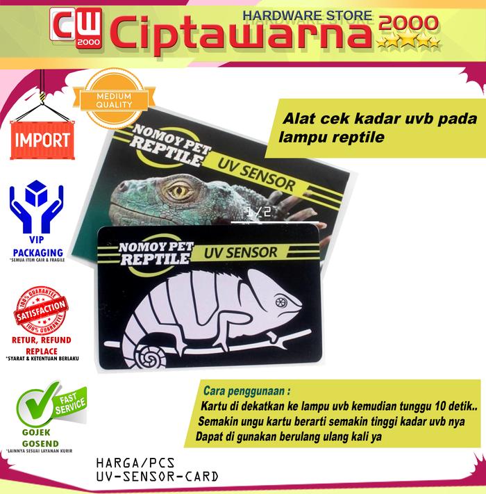 Jual UV Sensor Card Nomoypet uvb card nomoy cek kadar uvb Cek kadar ...