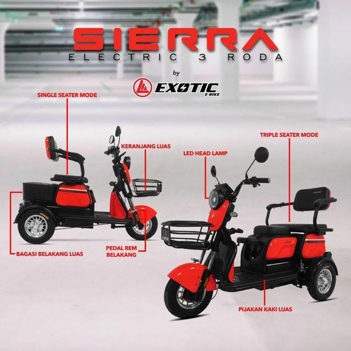 Jual Motor Listrik Roda Tiga Exotic SIERRA E-3 ELECTRIC New - Leaf ...