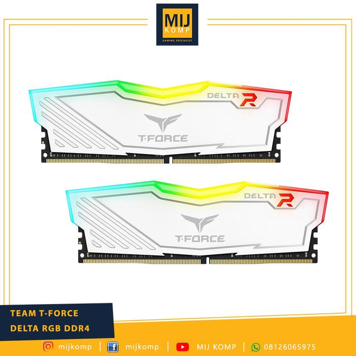Jual RAM TEAM DELTA RGB DDR4 16GB 2x8GB TF4D416G3600HC18JDC01 WHITE ...
