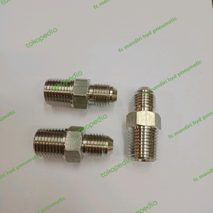 Jual DOUBLE NEPEL SS 304 1/4 JIC X 1/4 NPT - Jakarta Barat - Fc mandiri hyd pneumatic | Tokopedia