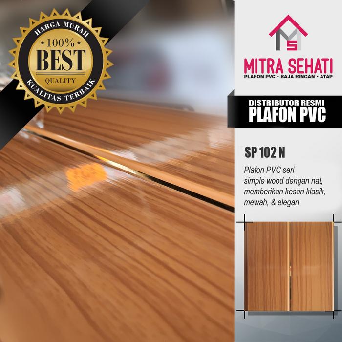 Jual Plafon PVC kayu meranti nat 8mm - Kota Bekasi - Mitra Sehati ...