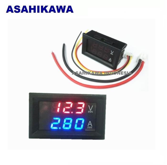 Jual Asahikawa Dual Digital Voltmeter Ampermeter DC 0-100V 100A - Kuningan80A50mV - Jakarta ...