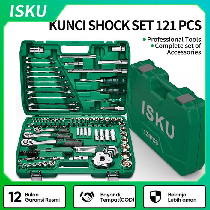 Promo ISKU Kunci Set 121pcs 72gigi Kunci ring Rachet Kunci Shock Set ...