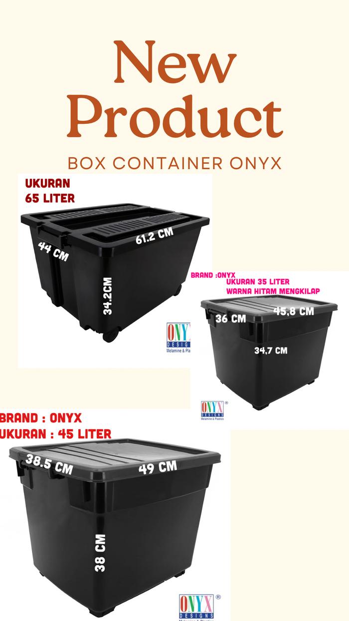 Jual Box container Hitam Onyx 65 liter box onyx 45 liter container box ...