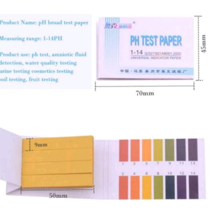 Jual pH paper kertas pH kertas lakmus litmus 1 - 14, 80 strip - Kota Surabaya - SBB go store ...