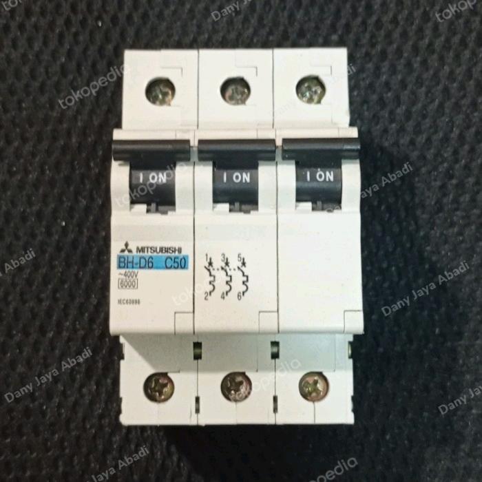 Jual mcb mitsubishi BH-D6 C50 3P 50A 6KA - Jakarta Pusat - Dany Jaya Abadi | Tokopedia