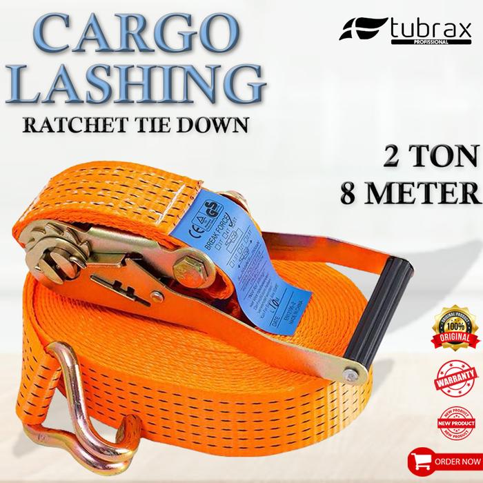 Jual Ratchet Tie Down Trackbelt 2Ton Webbing Cargo Lashing Tali Ikat 2 ...