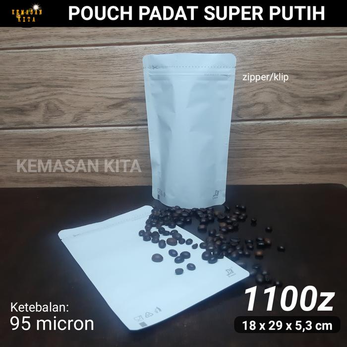 Jual STANDING POUCH 1KG FULL ALUMUNIUM PLASTIK KLIP KEMASAN - Putih ...