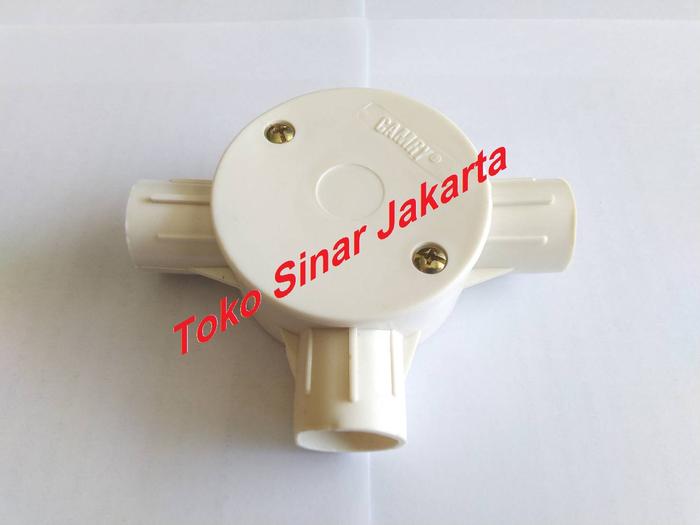 Jual T Dus Tdus Pipa Conduit Konduit T Doos Pipa Listrik 20 mm 3 Lubang ...