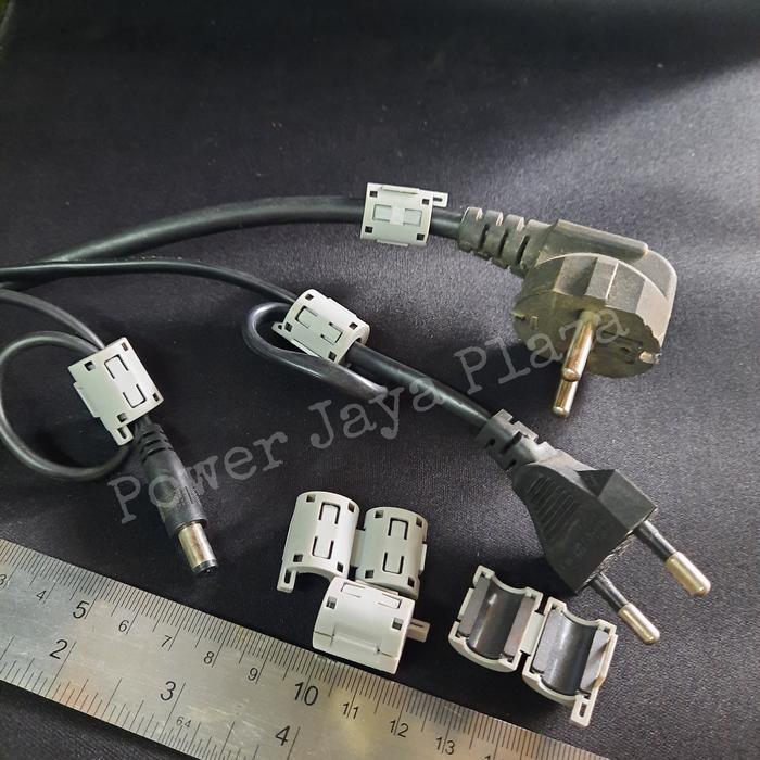 Jual Toroid Ferit klem kabel EMI Filter diameter lubang 7mm Ferrite ...