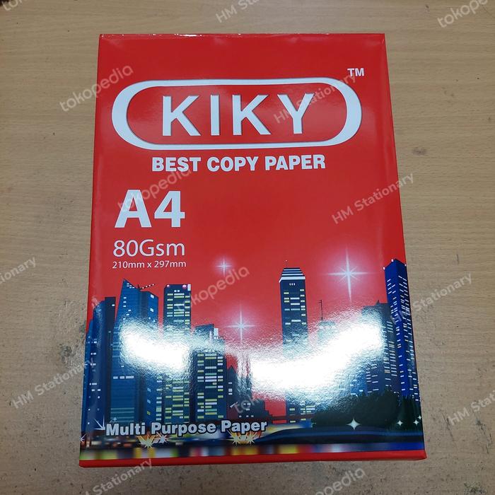Jual (50 LEMBAR) Kertas HVS A4 80GR KIKY / Kertas Print A4 80gr - Jakarta Utara - HM Stationary ...