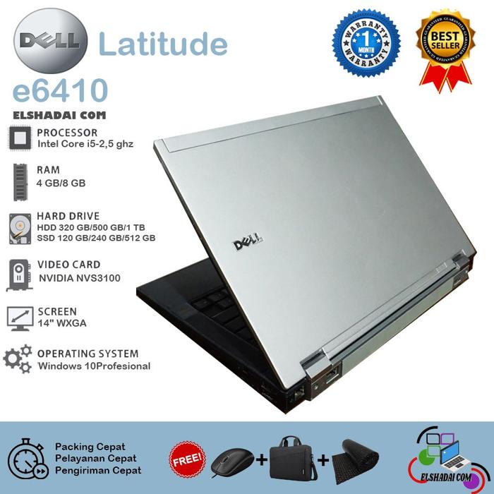 Jual Dell e6410.. core i5/4gb/250gb/CAM/dvdrw/wifi/14"/kondisi OK ...
