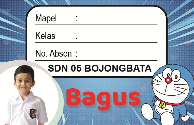 Jual Stiker Mata Pelajaran Custom Foto Mapel Label Buku Nama Doraemon ...