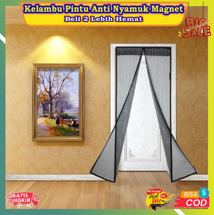 Jual Kelambu pintu anti nyamuk magnet/slambu tirai pintu polos 90x210 ...