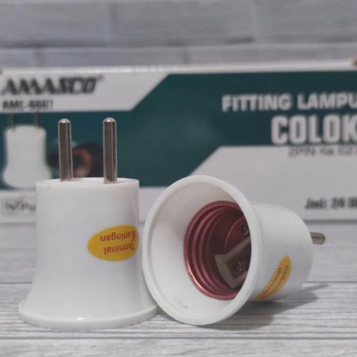 Jual FITING COLOK AMASCO AMC6687 FITTING COLOK UNTUK LAMPU E27 BAGUS ...