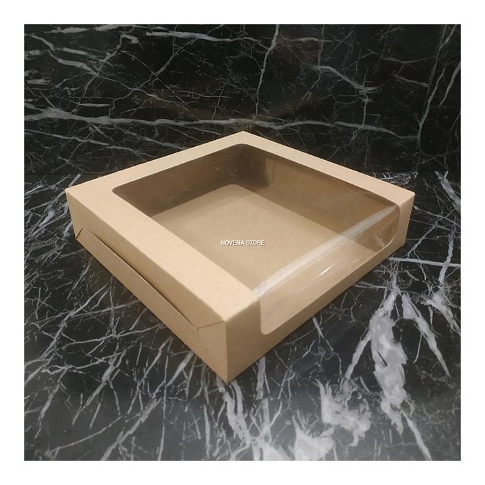Jual BOX MIKA KEMASAN PACKAGING KUE BAHAN KRAFT 20X20X5CM - Jakarta ...