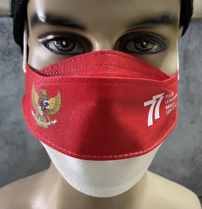 Jual Masker Merah Putih Garuda 77 - Masker HUT RI 77 - Masker Merah ...