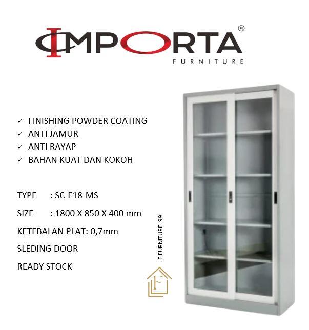 Jual Lemari Arsip Lemari Besi Pintu Kaca Sliding IMPORTA SC-E18-MS ...