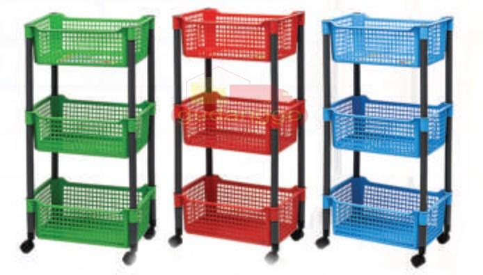 Jual PRAKTISA RACK SS-3 + RODA Basic Home by Lion Star Rak Serbaguna ...