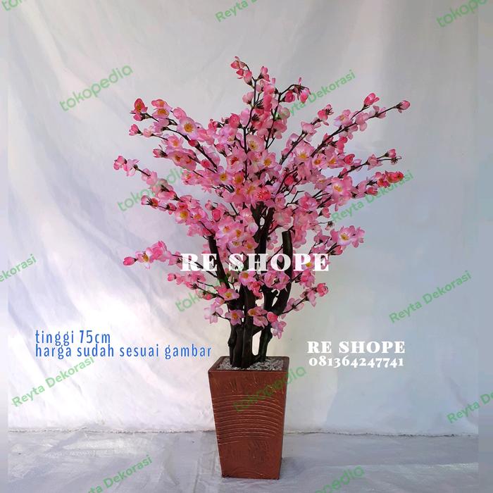 Promo pohon sakura imlek bunga hias pohon hias bunga plastik artificial ...
