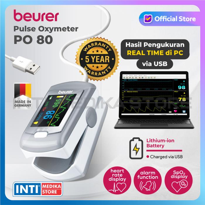 Promo BEURER - Pulse Oxymeter PO80 | Pulse Oximeter Fingertip Beurer Cicil 0% 3x - - INTI MEDIKA ...