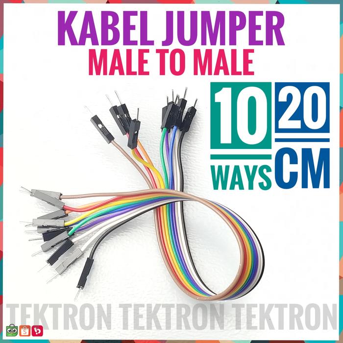 Jual Kabel Jumper MALE to MALE 10 Ways 20cm Cable Arduino 10Pin 10P ...