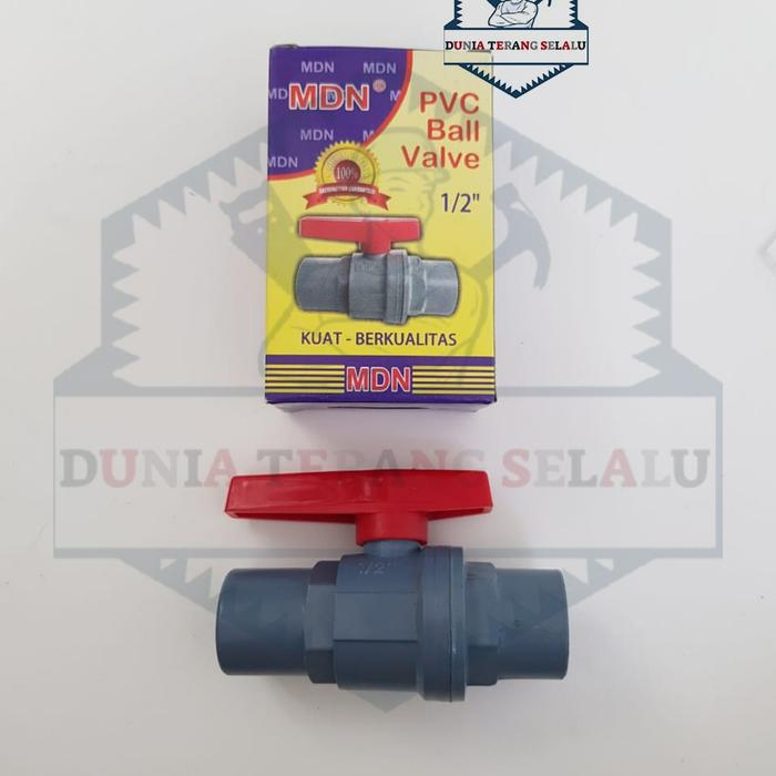 Jual Ball Valve PVC MDN 1/2" 0.5 in polos Stop Kran Bola MDN 5003 0,5 inci - Kota Surabaya ...